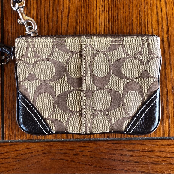 Coach | Bags | Coach Signature C Leather Wristlet | Poshmark